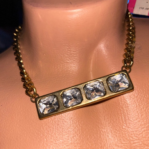 Betsey Johnson | Jewelry | Betsey Johnson Gold Disco Choker Chunky ...